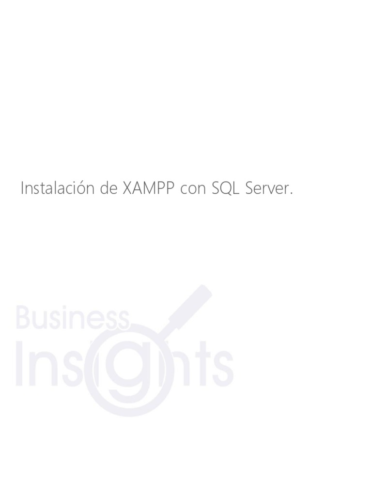 Conexión XAMPP Y SQL Server | PDF
