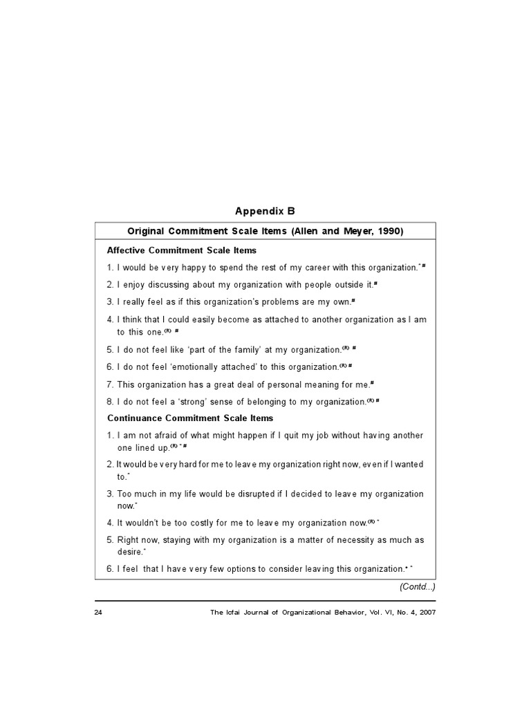 Meyer and Allen Model of Organizational Commitment | Emergence | Action ...