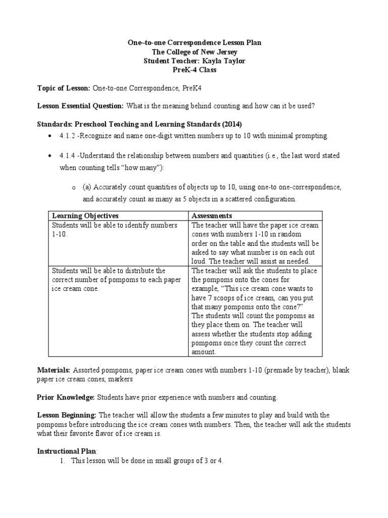 Preschool Math Lesson | PDF | Lesson Plan | Teachers