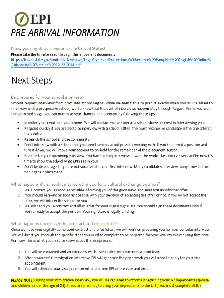 Pre Arrival Information | PDF | Travel Visa | Insurance