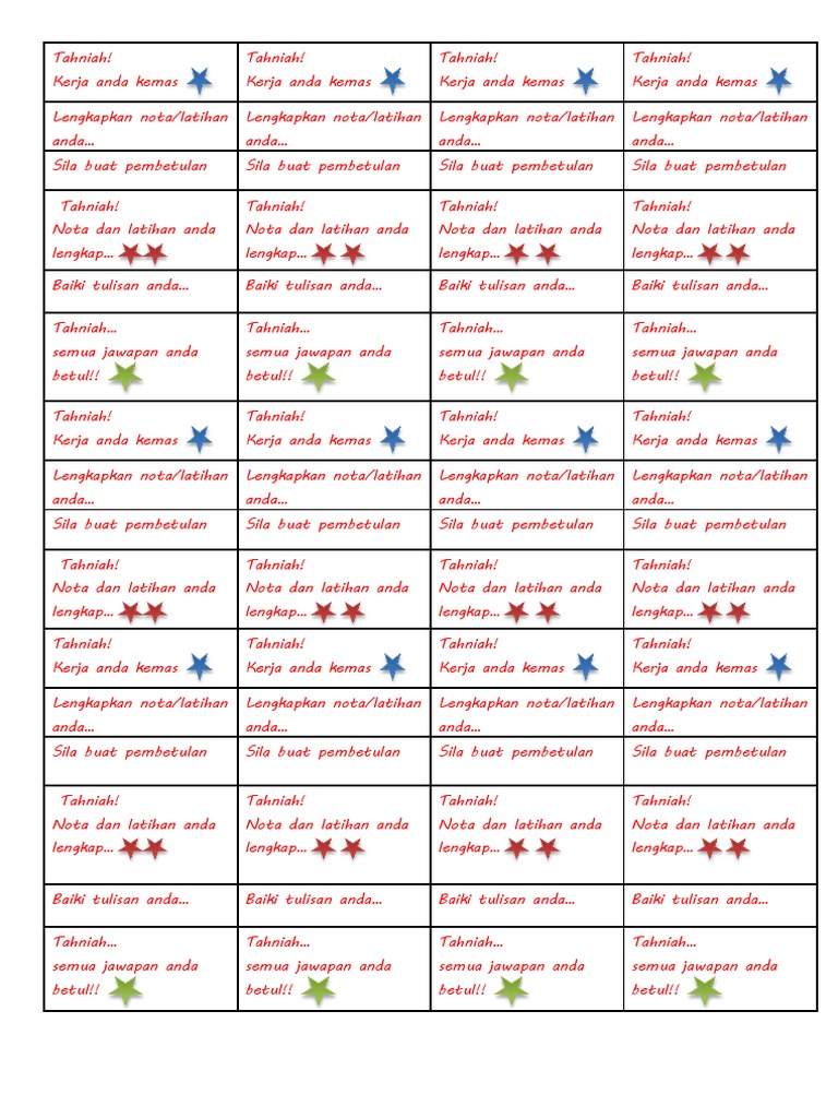 Sticker Penghargaan | PDF