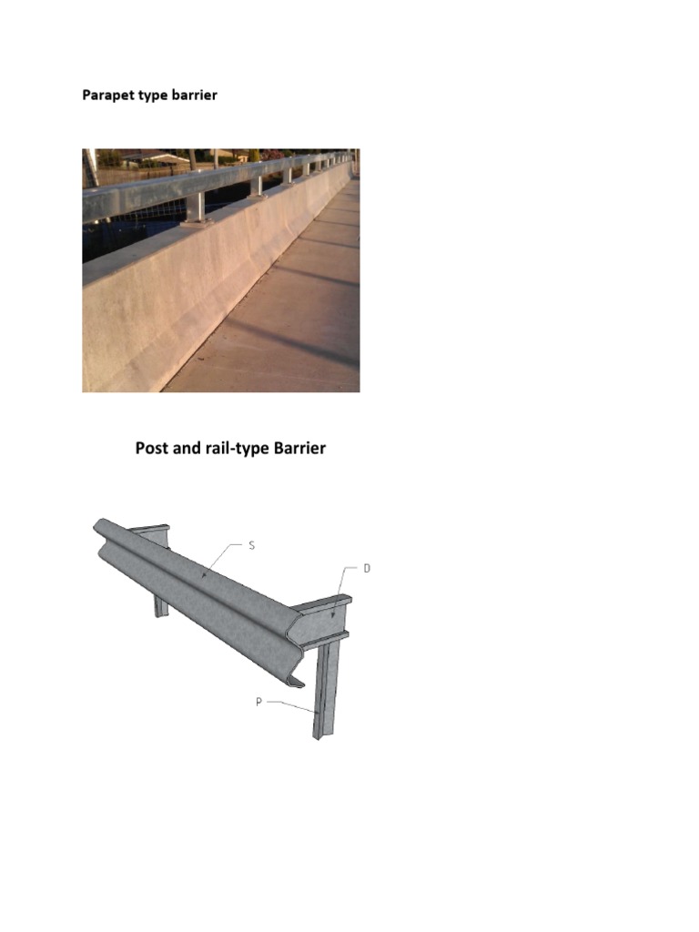 Barrier Types: Parapet and Post-Rail | PDF