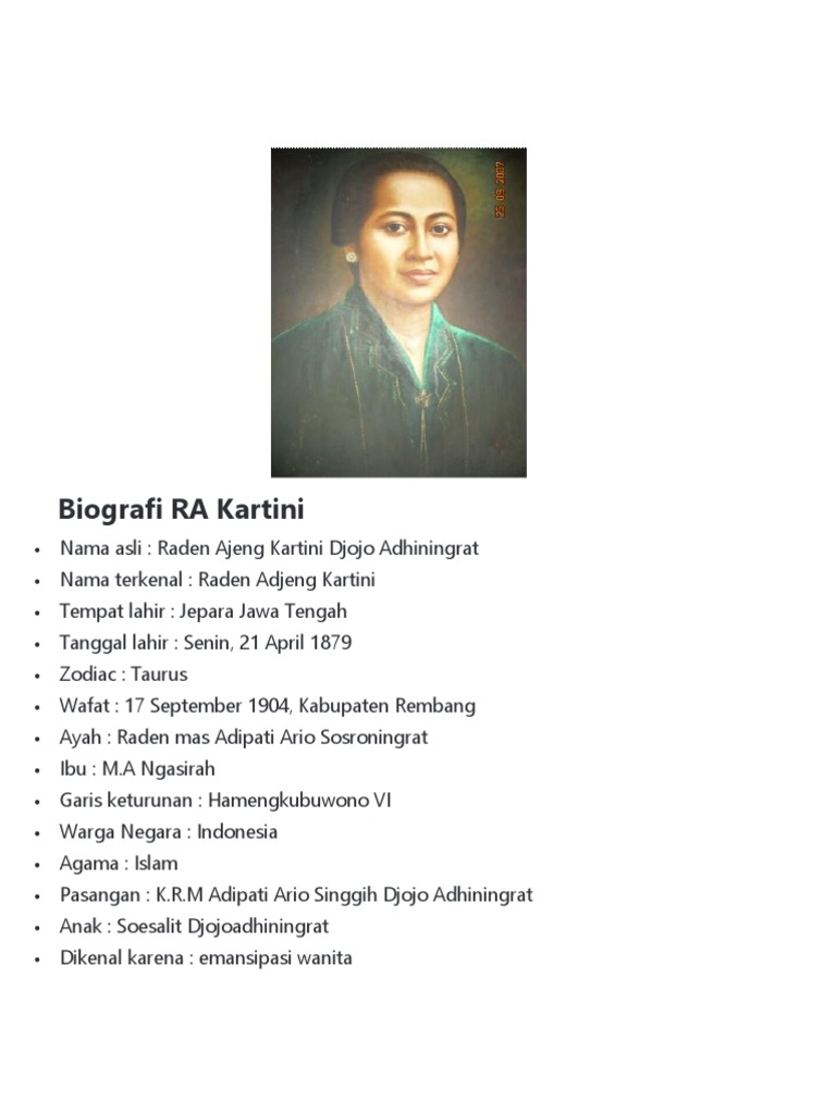 Biografi RA Kartini | PDF