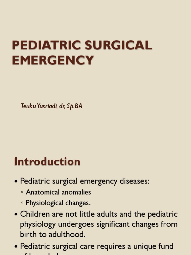 Pediatric Surgical Emergencies Overview | PDF | Gastroenterology ...