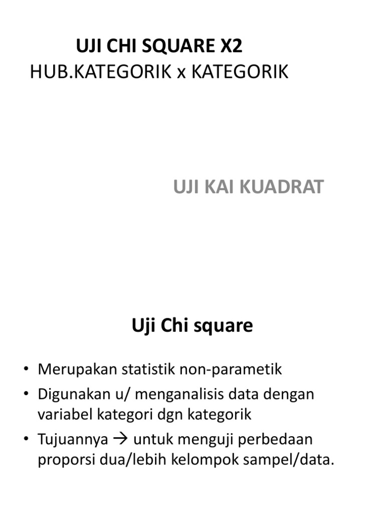 Uji Chi Square | PDF