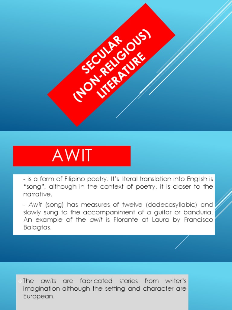 Secular Non Religious Literature | PDF | Poetry