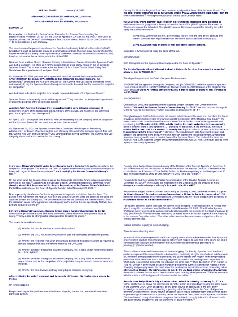 Adr Cases | PDF | Surety Bond | Guarantee