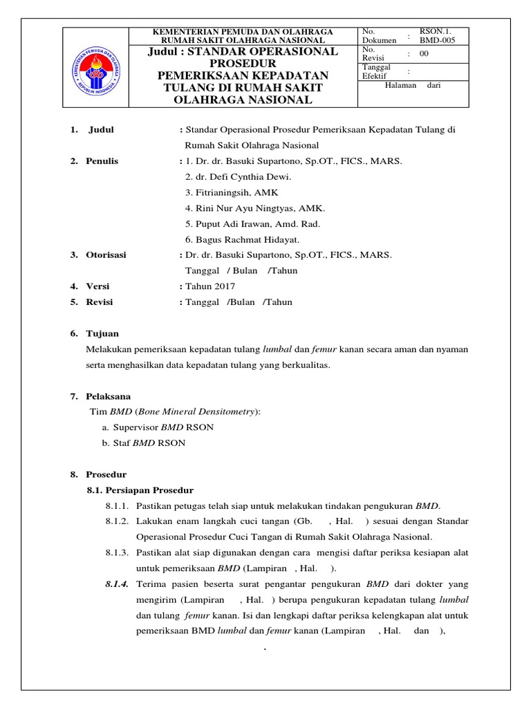 Sop BMD Rson 1 | PDF