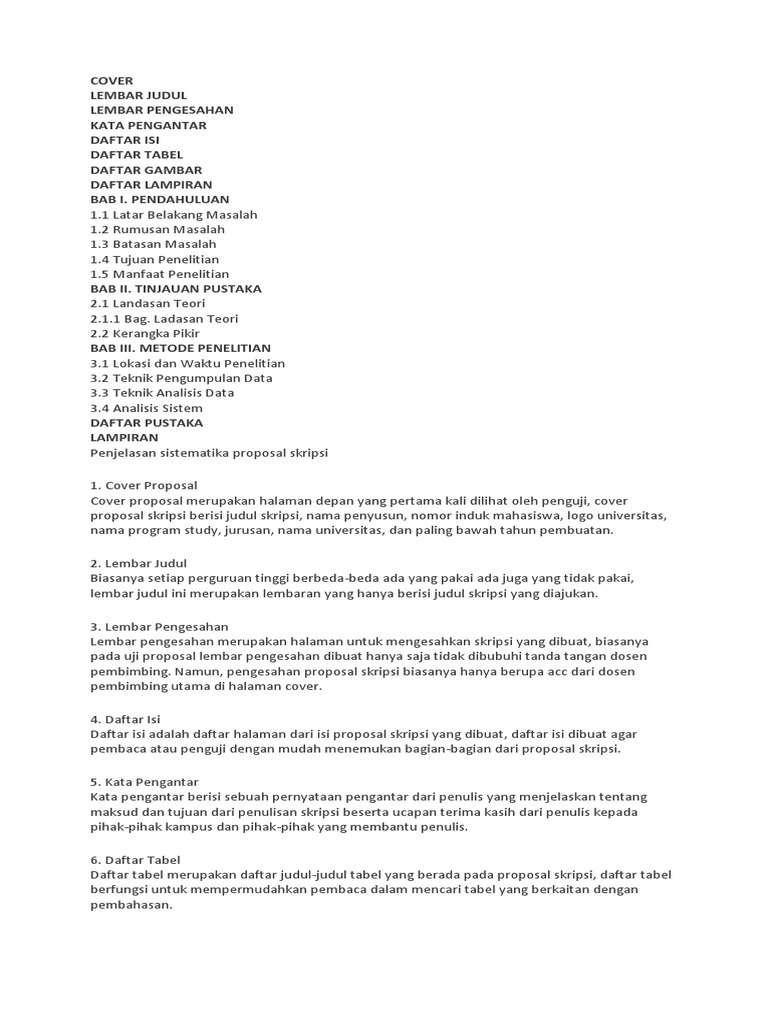 Contoh Proposal Skripsi MPPH | PDF