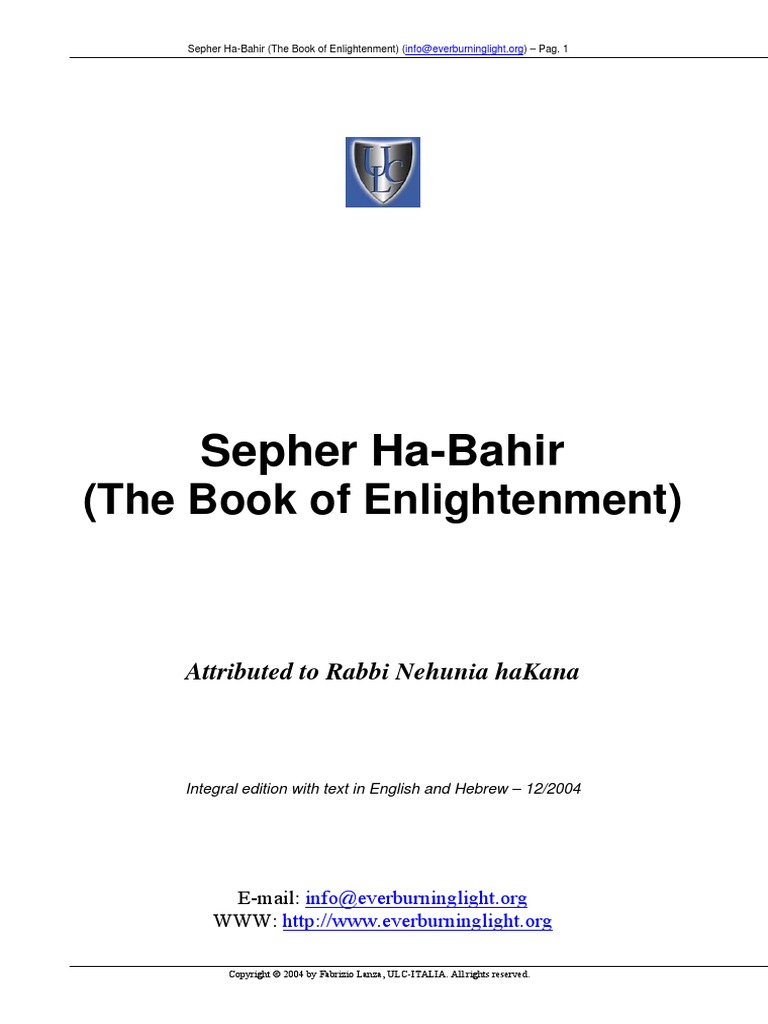 The Bahir | PDF | Books Of The Hebrew Bible | Religious Behaviour And ...