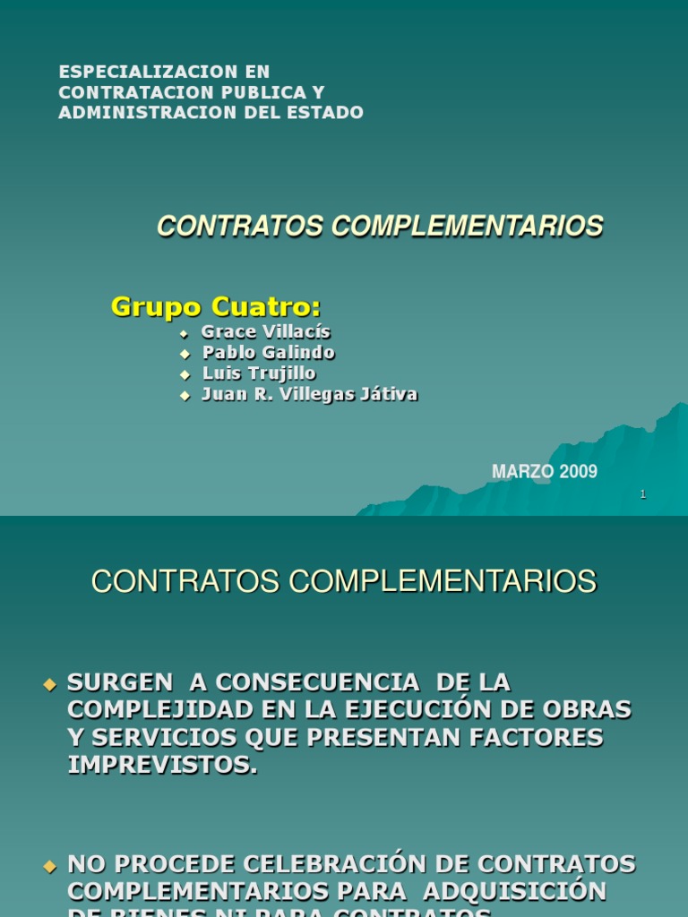 Contratos Complementarios | PDF