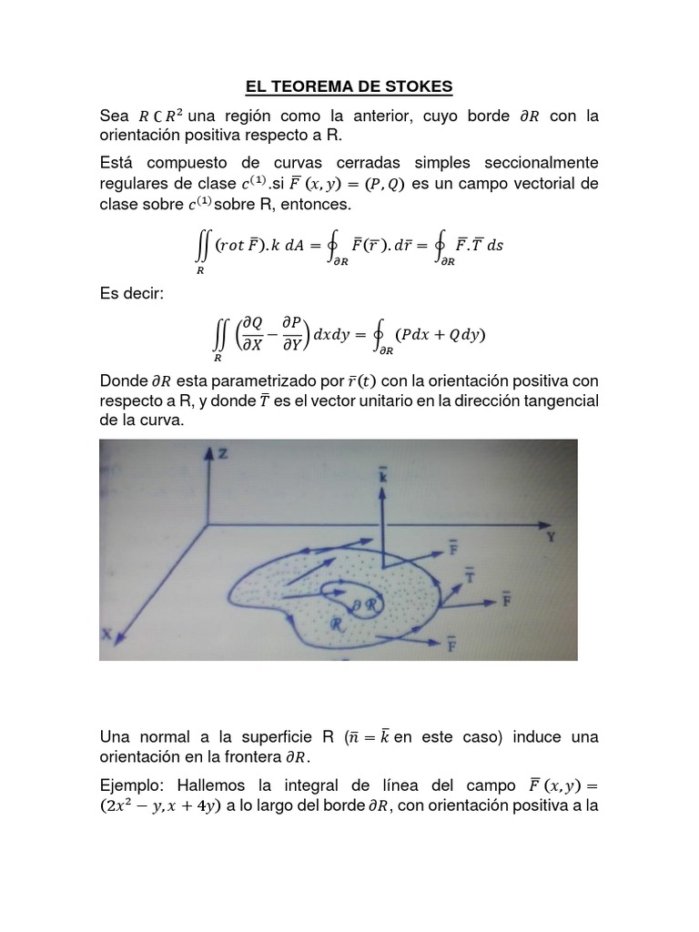 Informe Del Teorema de Stokes 2018 | PDF | Integral | Vector Euclidiano