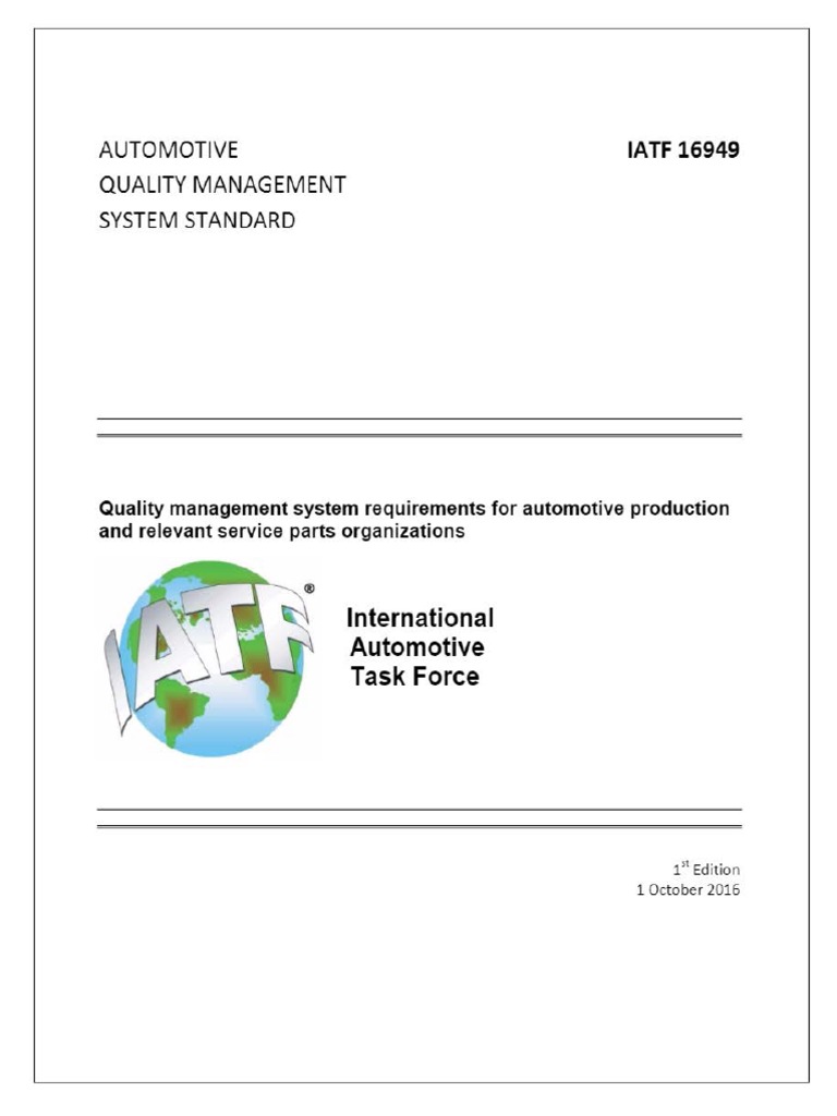 IATF 16949 Standard | PDF