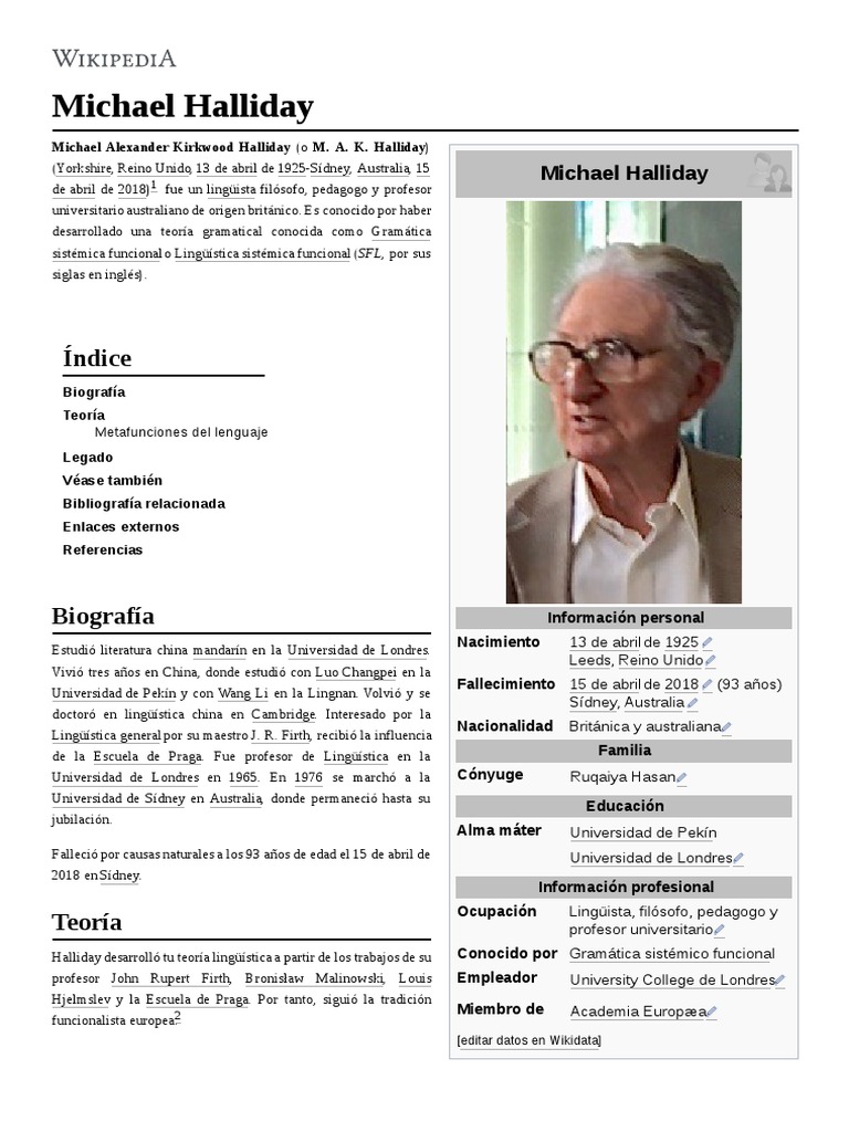 Michael Halliday | PDF | Semiótica | Semántica