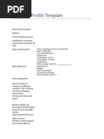 Comprehensive Company Profile Template | PDF