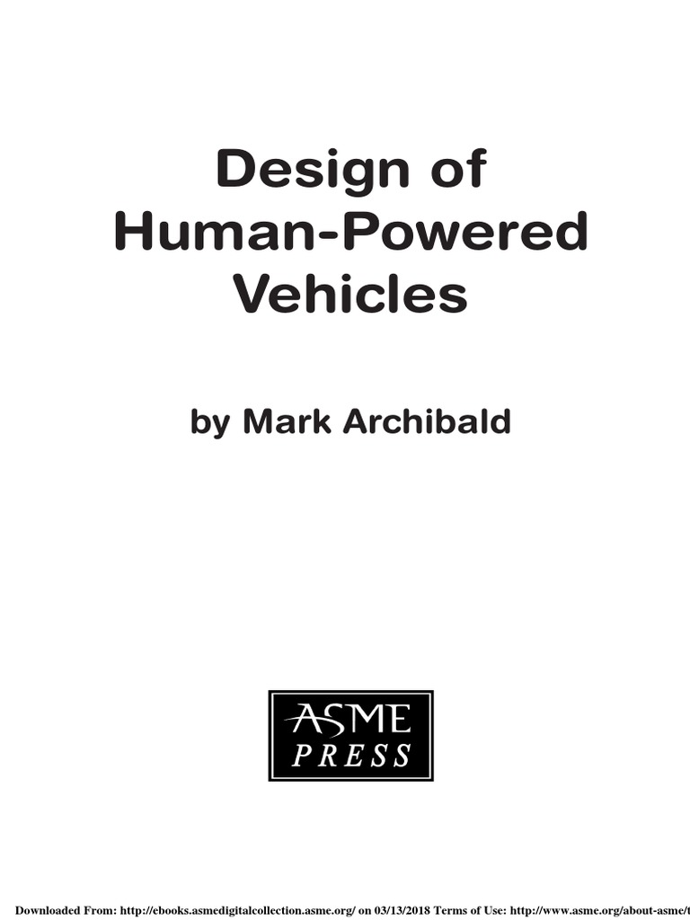 Designing The Human Power Vehicle | PDF | Physical Exercise | Obesity