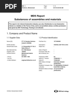 MDS Report Substances of Assemblies and Materials: 1. Company and ...