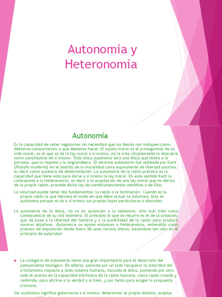 Autonomia y Heteronomia | PDF | Moralidad | Immanuel Kant