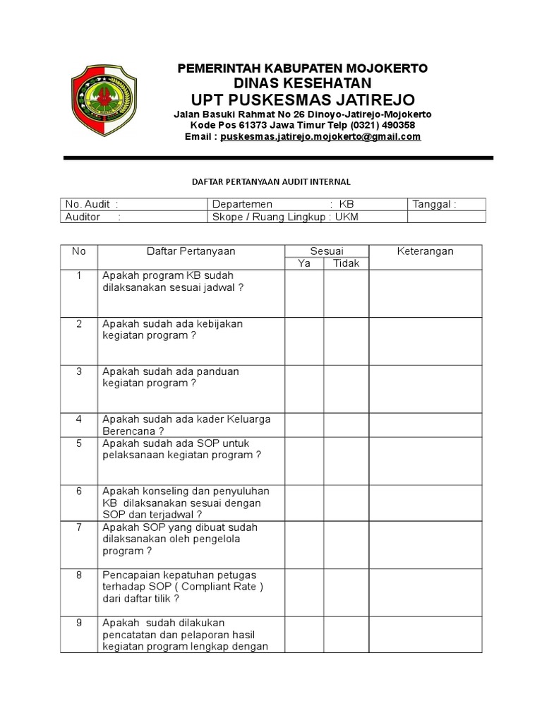 Instrumen Audit KB | PDF