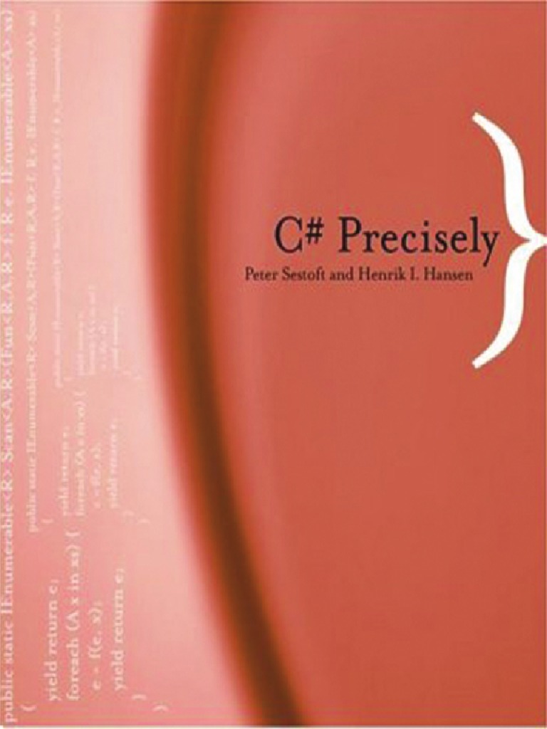 Csharp Precisely Pdf C Sharp Programming Language Scope Computer Science