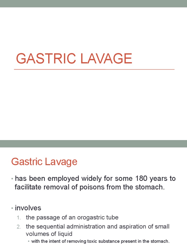 Gastric Lavage: Indications, Contraindications, Complications, and ...