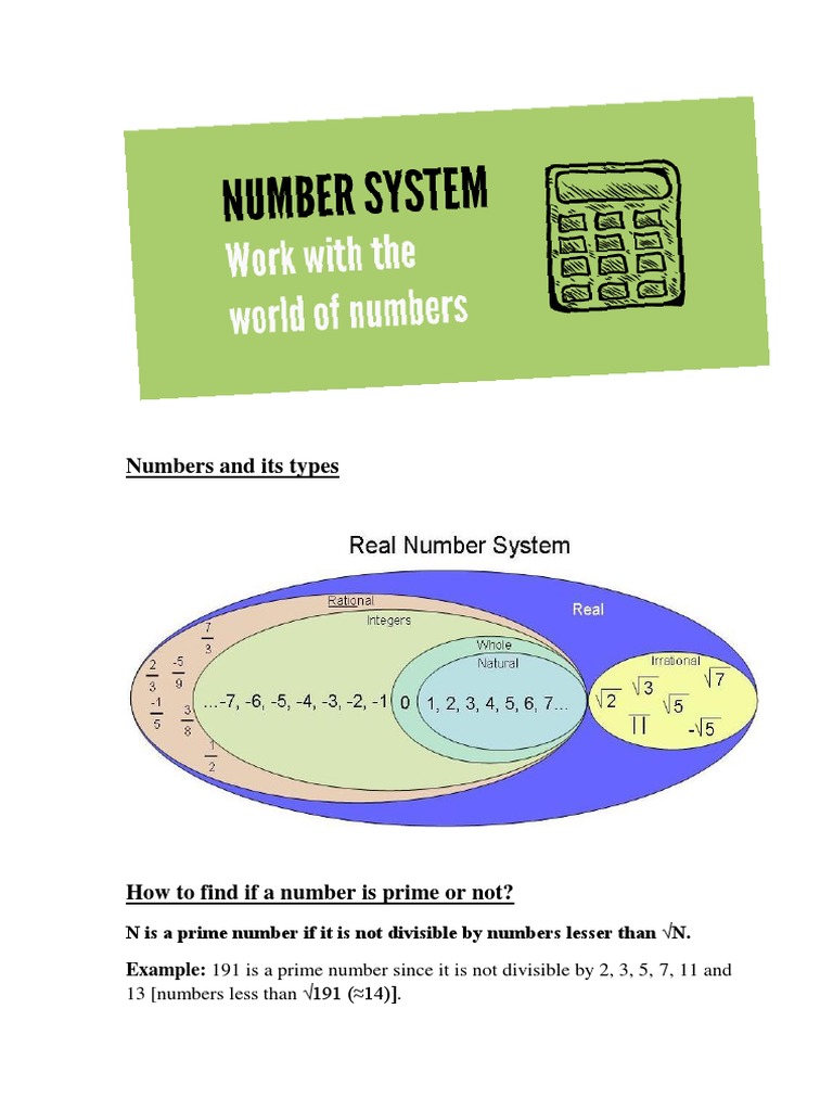 Number System | Download Free PDF | Number Theory | Fraction (Mathematics)
