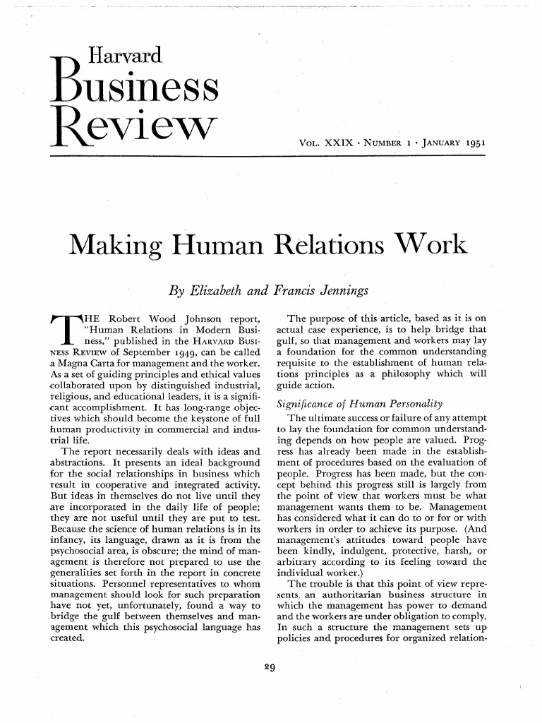 Making Human Relations Work | PDF | Loyalty | Value (Ethics)
