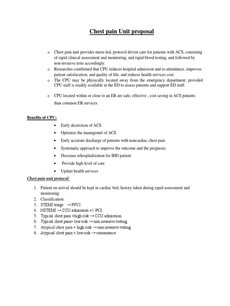 Chest Pain Clinic | PDF