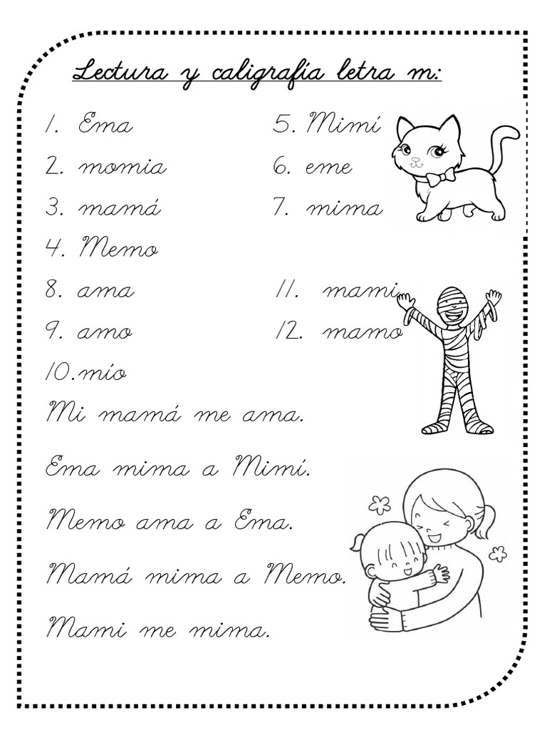 Lectura Letra M | PDF | Artes Linguísticas e Disciplina