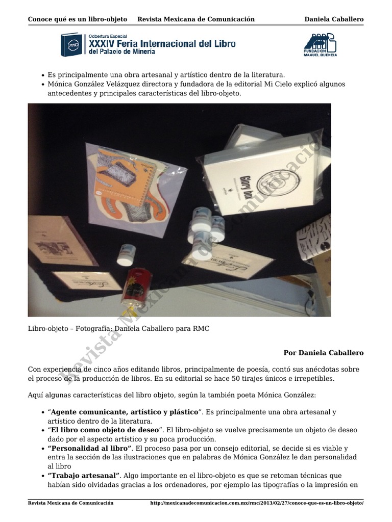 Conoce Que Es Un Libro Objeto | PDF | Publicación | Libros