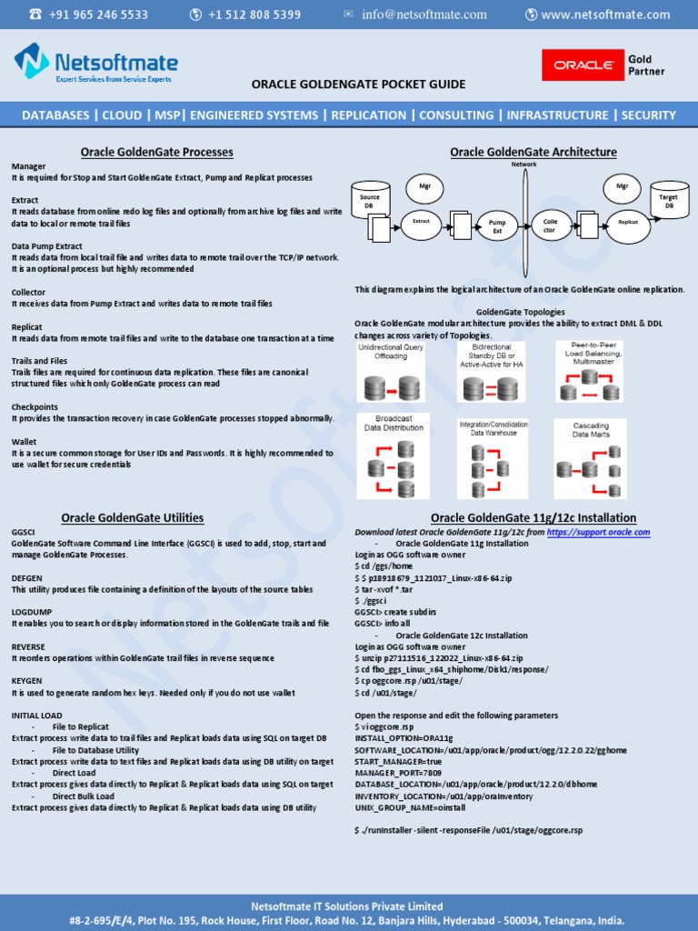 Oracle Goldengate Pocket Reference Nsm Pdf Oracle Database Zip File Format