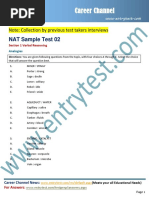 UMT Entry Test Sample Papers Download - New | PDF