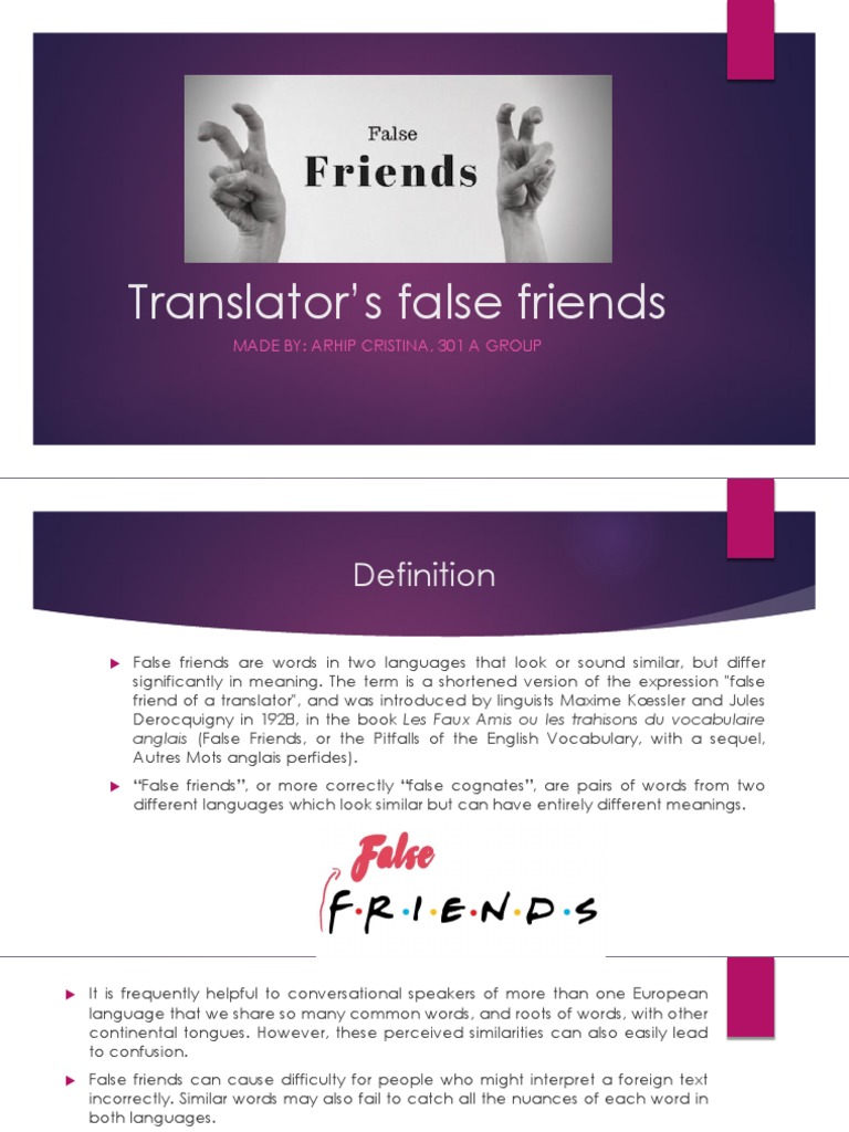 False Friends | PDF | Sociolinguistics | Linguistics