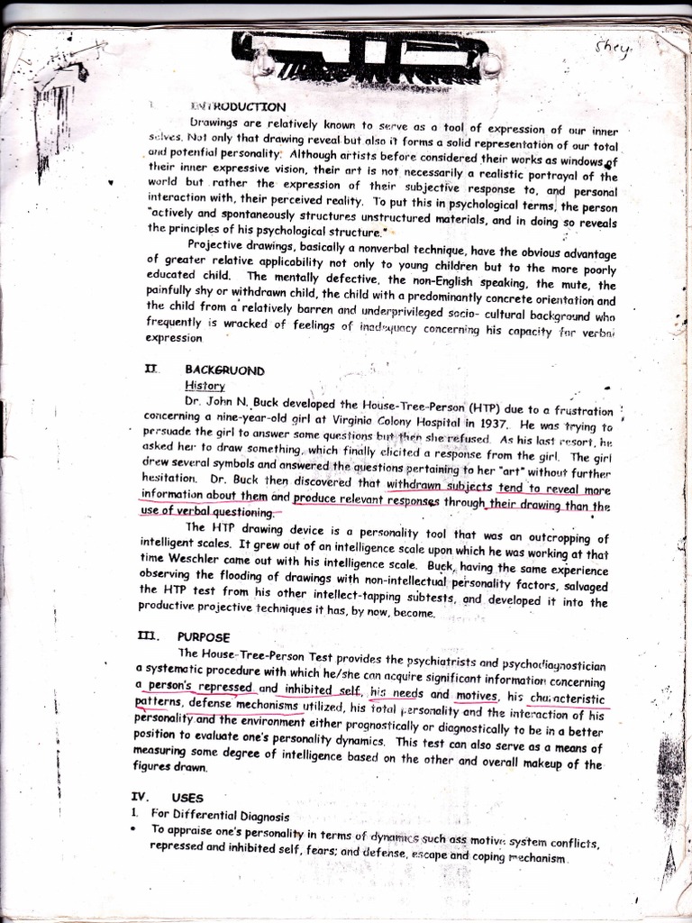 House Tree Person | PDF