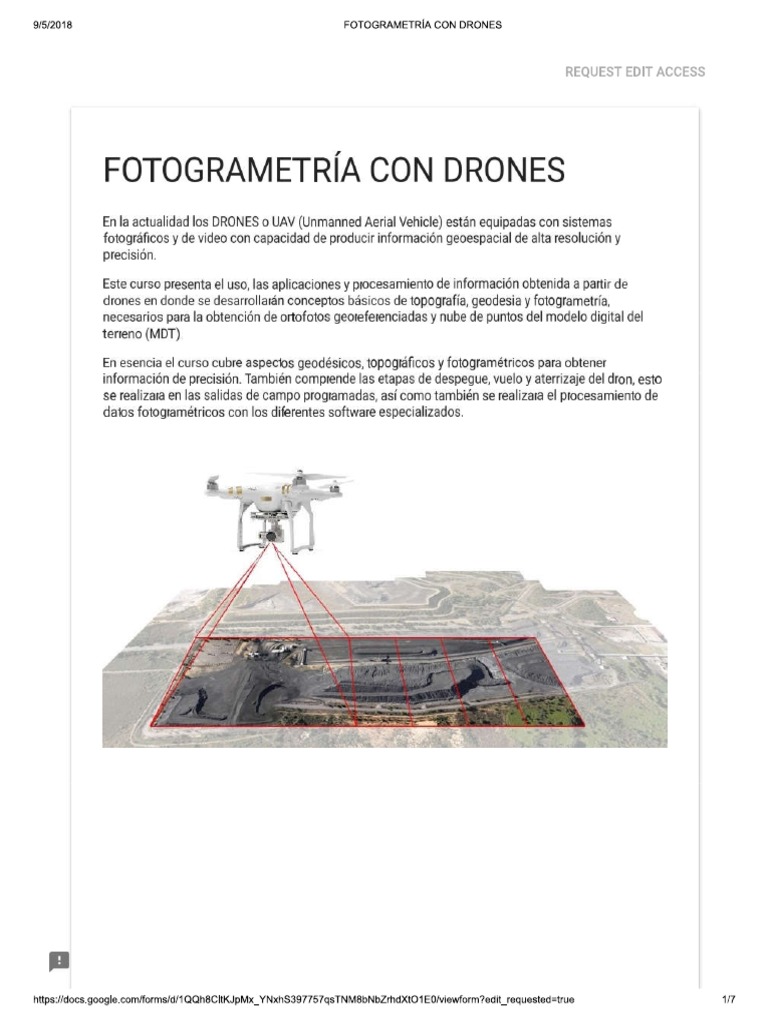 Fotogrametría Con Drones Pdf