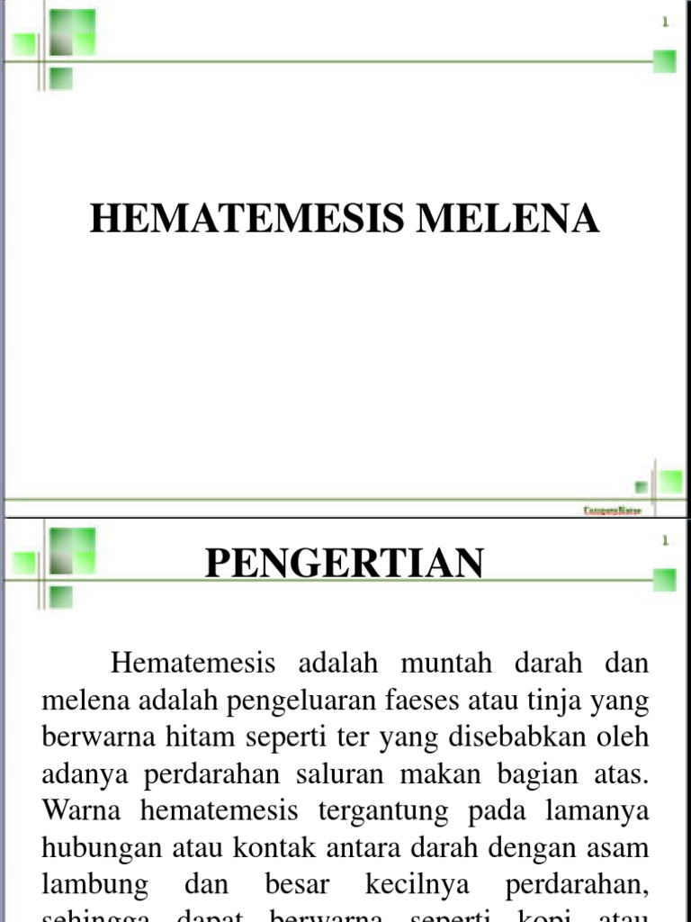 Hematemesis Melena | PDF