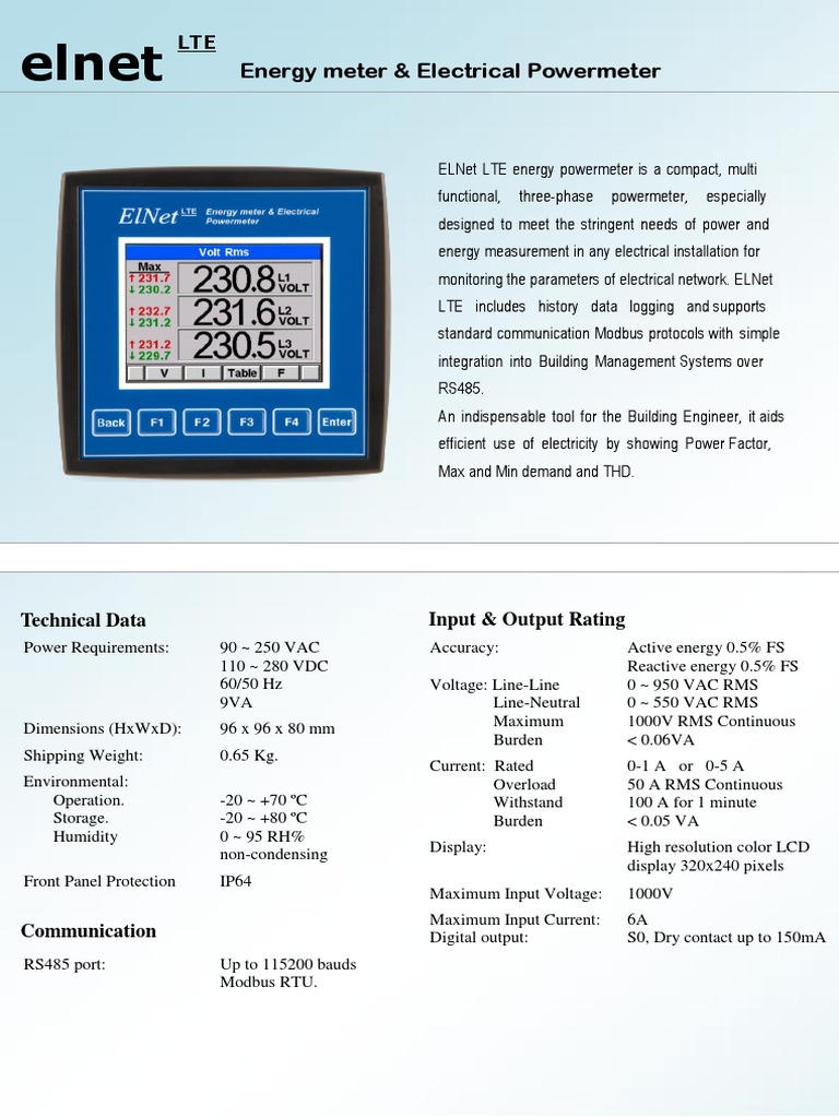 Elnet LTE | PDF | Alimentación de CA | Electrónica