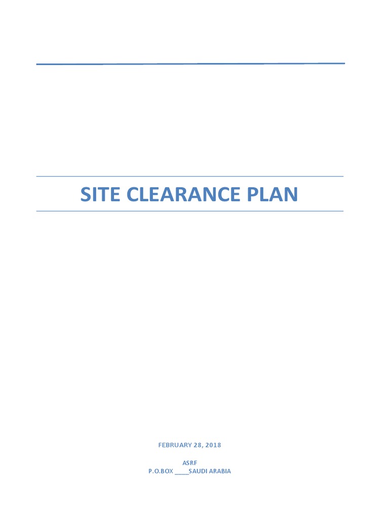 25 Site Clearance Plan | PDF | Deep Foundation | Excavation (Archaeology)
