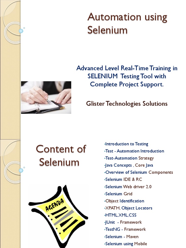 Advanced Selenium Autoamtion Real Time Support | PDF | Selenium (Software) | Software Engineering