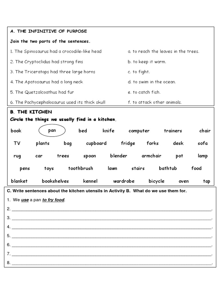 Infinitive of Purpose Exercises | PDF | Foreign Language Studies