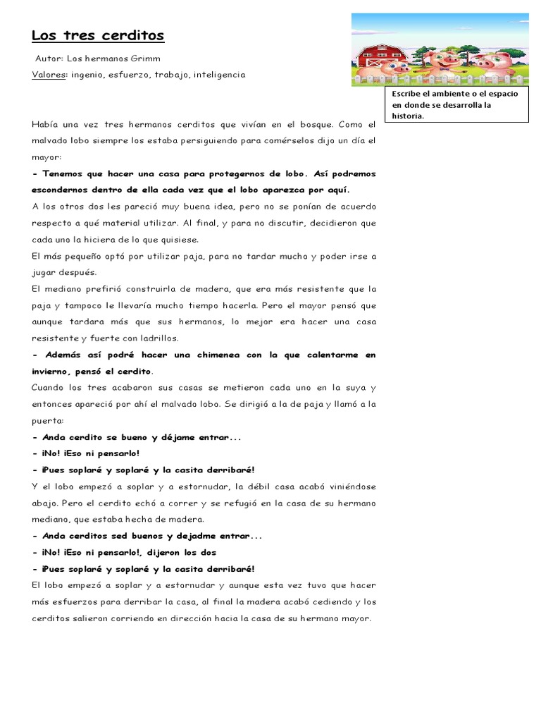 Los Tres Cerditos | PDF | Ocio