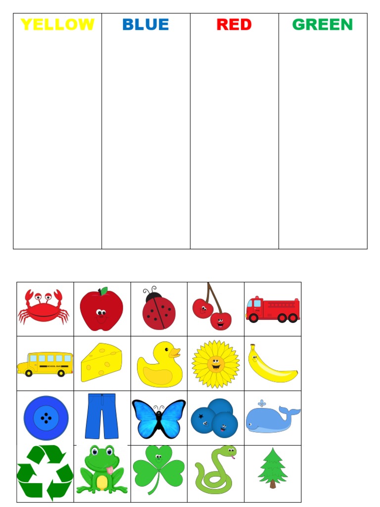 A Short Color List Featuring Primary and Secondary Colors | PDF