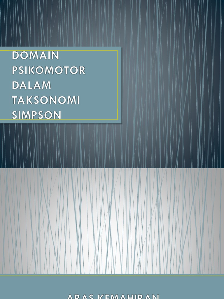 Taksonomi Psikomotor Simpson | PDF | Karier & Perkembangan