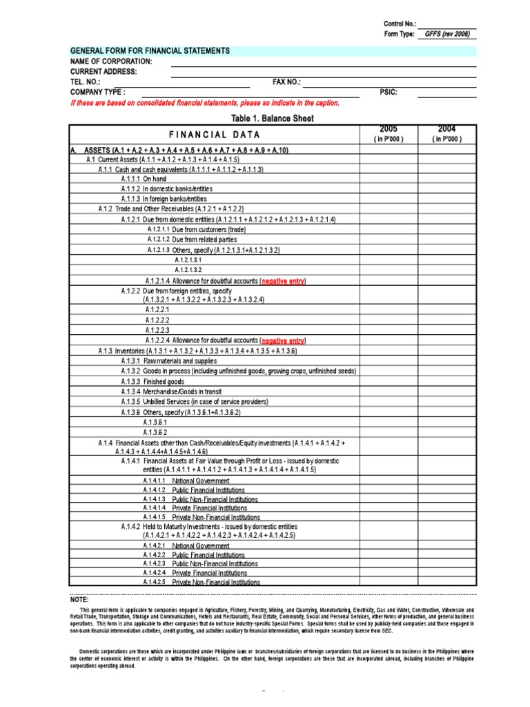 GFFS General Form Rev 20061 | PDF | Expense | Government Budget Balance