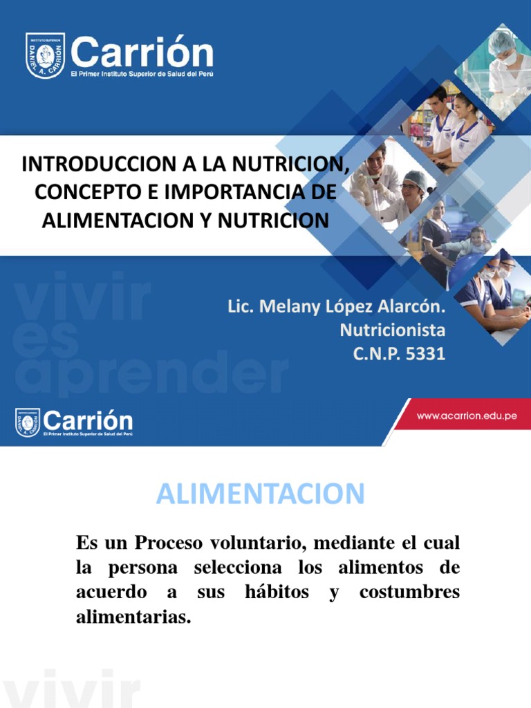 Clase 1 - Introduccion PDF | PDF | Alimentos | Nutrición Clase 1 - Introduccion PDF | PDF | Alimentos | Nutrición