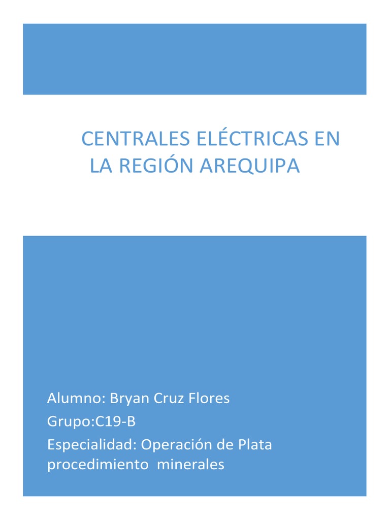 Central Hidroeléctrica Charcani V | PDF | Represa | Generación eléctrica