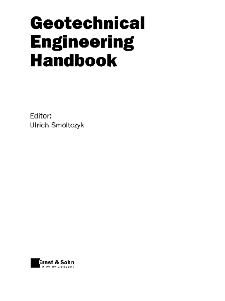 Geotechnical Engineering Handbook