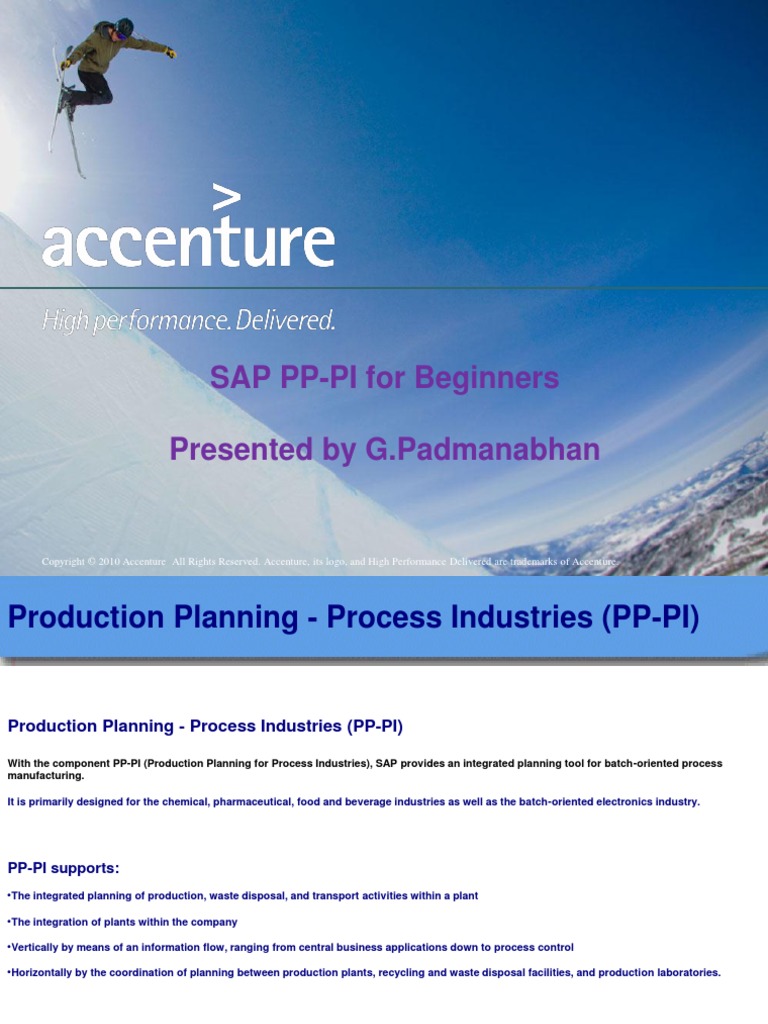 SAP PP PI For Beginners PDF | PDF | Economic Sectors | Business