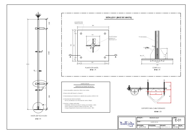 Mastil 3M - 2 | PDF | Ingeniería | Rieles