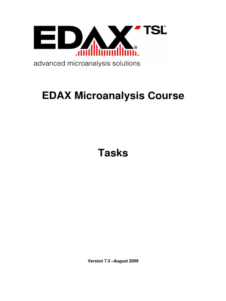 EDAX Microanalysis Course | PDF | Scanning Electron Microscope | Energy ...